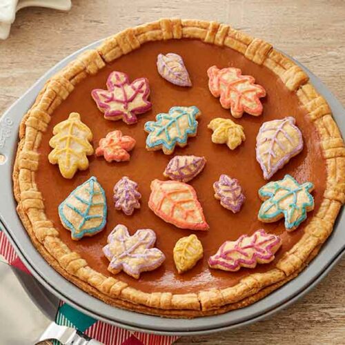 Classic Pumpkin Pie with Fall Leaf Pie Crust | Wilton's Baking Blog ...