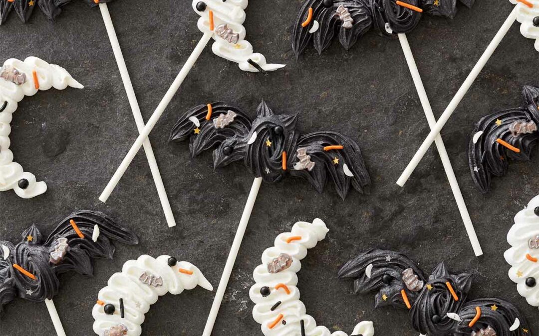 Bat and Moon Meringue Pops | Wilton's Baking Blog | Baking Recipes ...
