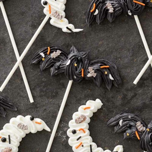 Bat and Moon Meringue Pops | Wilton's Baking Blog | Baking Recipes ...