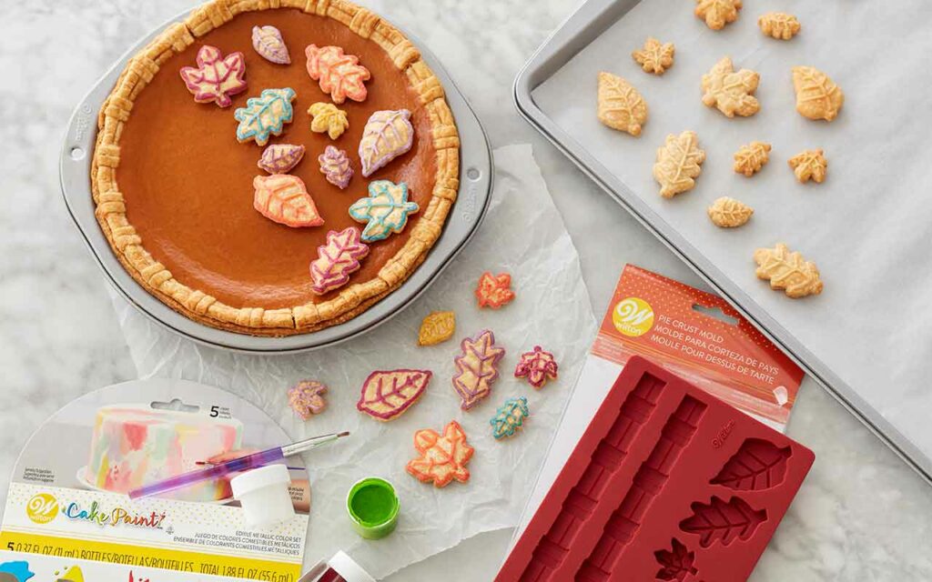 Classic Pumpkin Pie with Fall Leaf Pie Crust | Wilton's Baking Blog ...